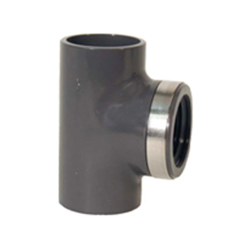 Georg Fischer | 40mm Threaded Adapter Tee 90° NPT-F | Sch 80, PVC-U ...