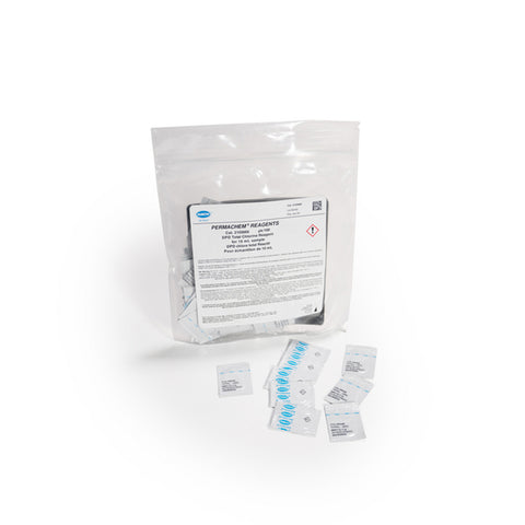 Hach DPD Total Chlorine Reagent Powder Pillows 100 pack sample size 10 mL