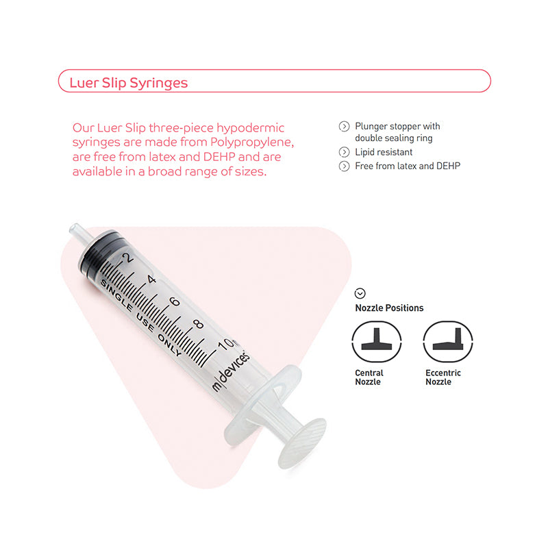 3 mL Luer Slip Polypropylene Sampling Syringe - Individual