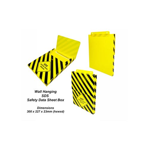Plastic SDS/MSDS Wall Mount File Box for storing Safety Data Sheets ...