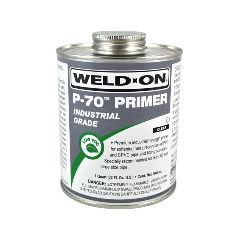WELD-ON P-70™ Clear Primer (946 mL) Industrial Strength for PVC/CPVC
